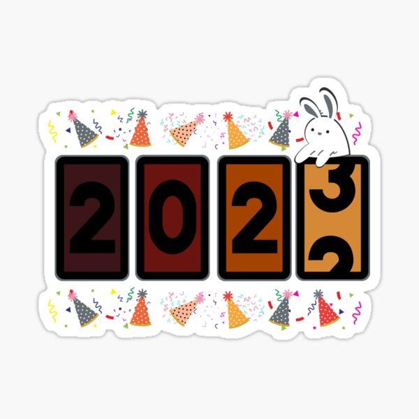 "New Years Odometer " Sticker for Sale by CatDogBFF | Redbubble