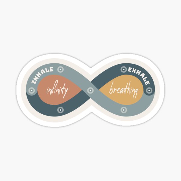 "INFINITY BREATHING TECHNIQUE - stress relief tool - " Sticker for Sale ...