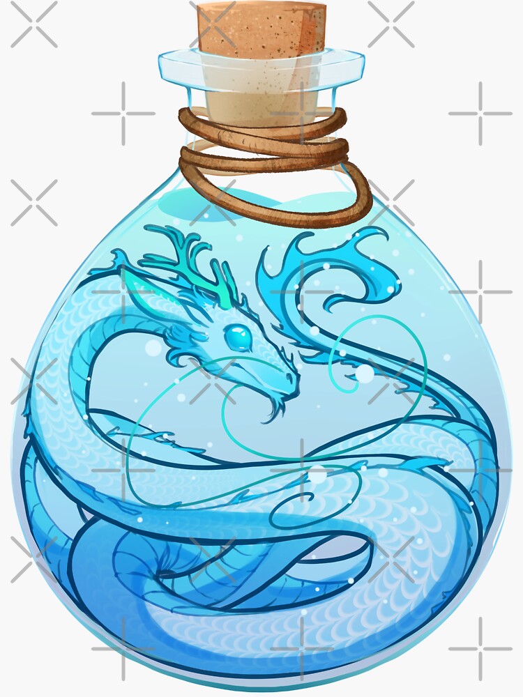 "Bottled Dragon" Sticker for Sale by BootsDotEXE | Redbubble