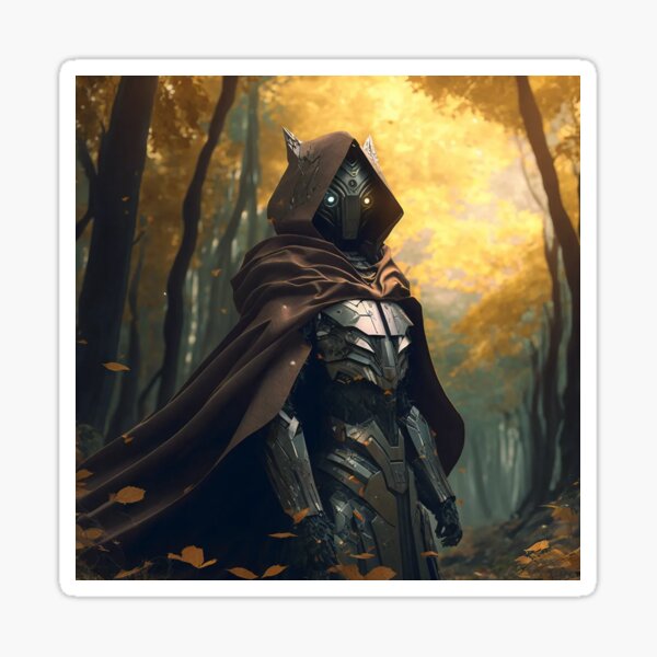 "AI Generated Art, Humanoid Robot In Cloak" Sticker for Sale by BogoAi ...