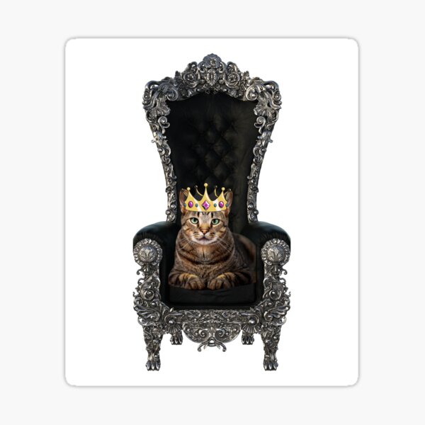 "Long Live the King Cat" Sticker for Sale by TurtoeClub | Redbubble