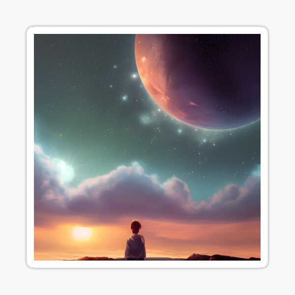 "Ai Generated Art - Looking Into Space" Sticker for Sale by BogoAi ...