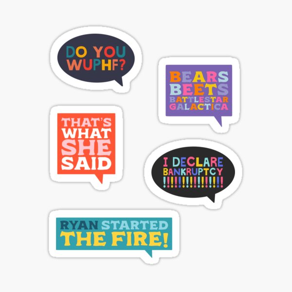 The Office Quotes Sticker For Sale By Cutermelon Redbubble