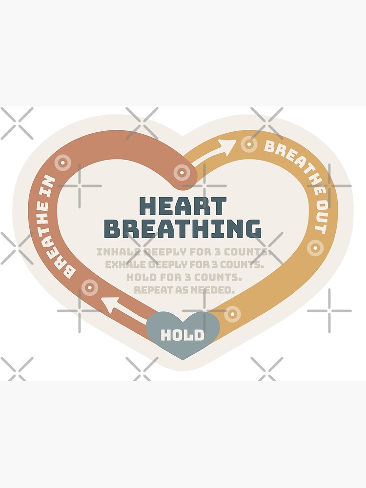 "HEART BREATHING TECHNIQUE - mindfulness exercise - " Poster for Sale ...