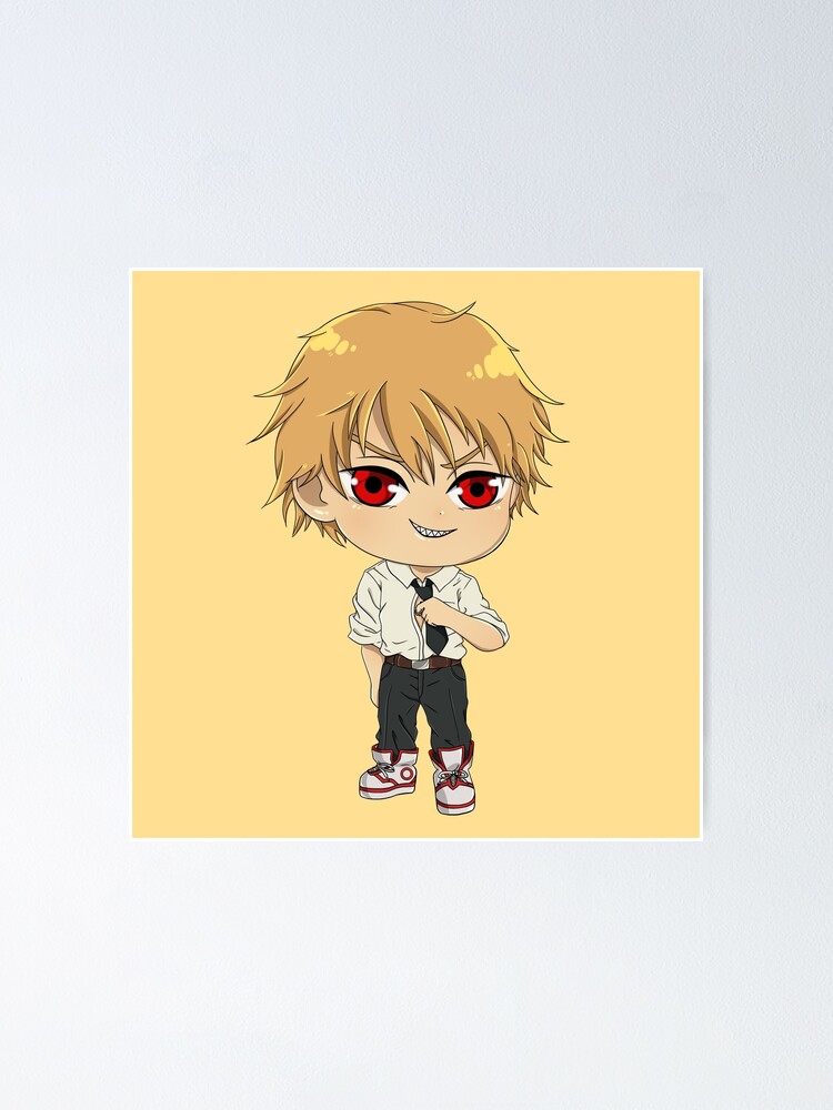 "Chibi Denji - Chainsaw Man " Poster for Sale by aztrana | Redbubble