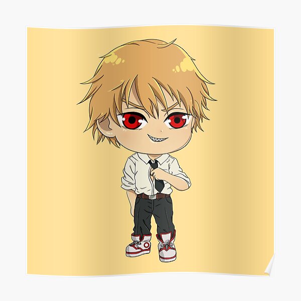 "Chibi Denji - Chainsaw Man " Poster for Sale by aztrana | Redbubble