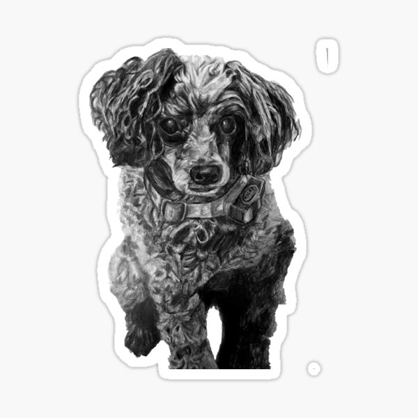 "Dog Drawing" Sticker for Sale by DGT-designs | Redbubble