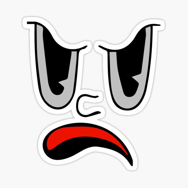 "Angry Face" Sticker for Sale by Right-Fit27 | Redbubble