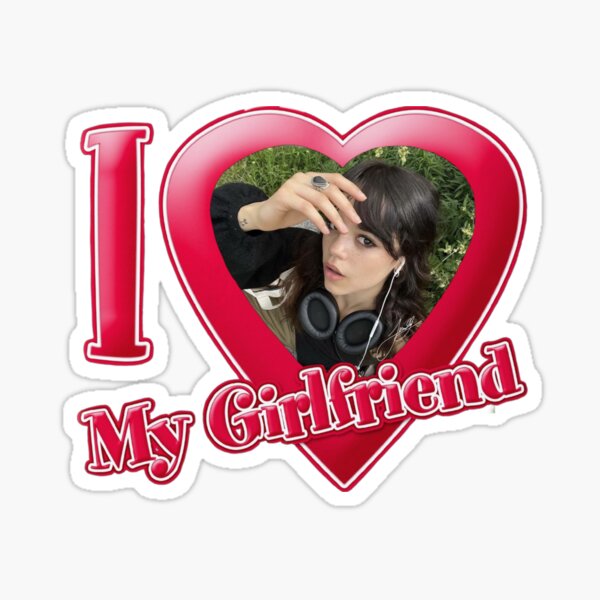 "I LOVE MY GIRLFRIEND | JENNA ORTEGA DESIGN " Sticker for Sale by ...