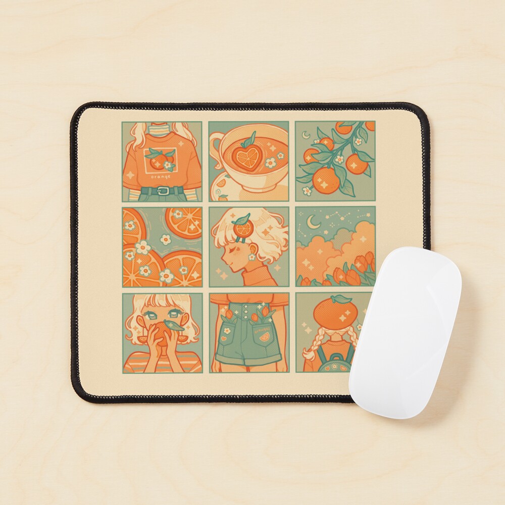 "orange moodboard" Sticker for Sale by freshbobatae | Redbubble