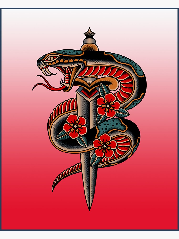 "Python snake Japanese art" Sticker for Sale by AlloutApparel | Redbubble