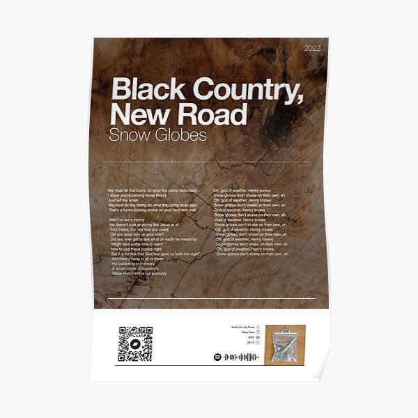 "SNOW GLOBES Black Country New Road poster isaac wood version" Poster ...