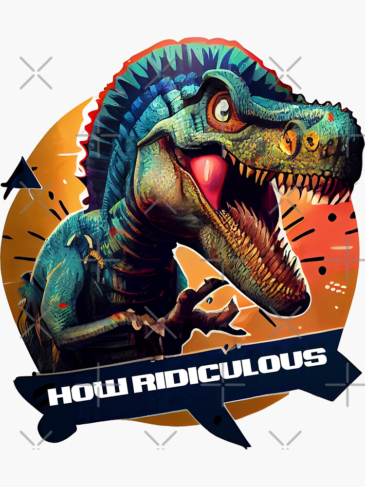 "How Ridiculous" Sticker for Sale by AykutDoodle | Redbubble