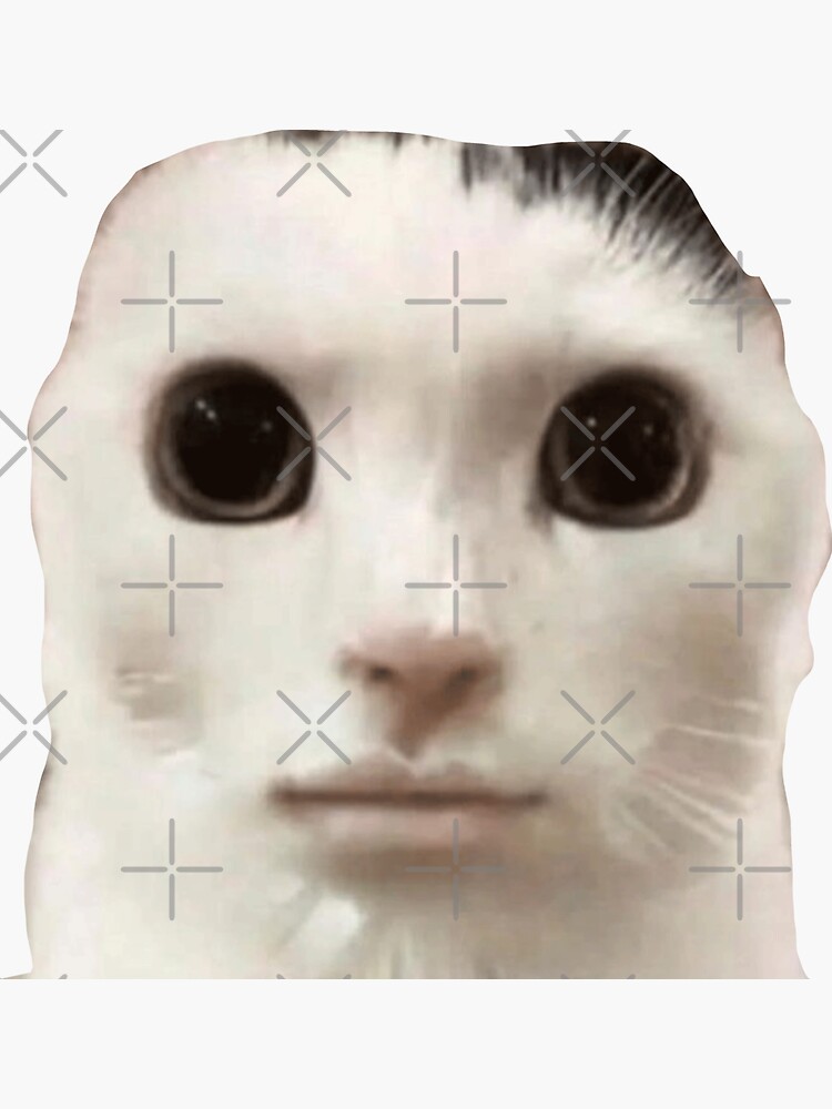 "starring cat goofy aha cat meme" Sticker for Sale by Kawaii2cute ...