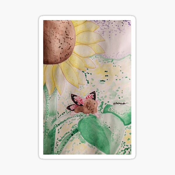 "Fairy Mouse with Sunflower " Sticker for Sale by Bre-Bug-242 | Redbubble