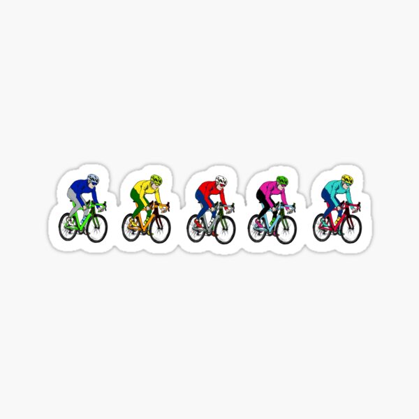 "Cycling" Sticker for Sale by dizzycat-biz | Redbubble