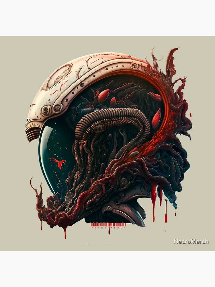 "Xeno Helmet - Necro Merch " Poster for Sale by NecroMerch | Redbubble