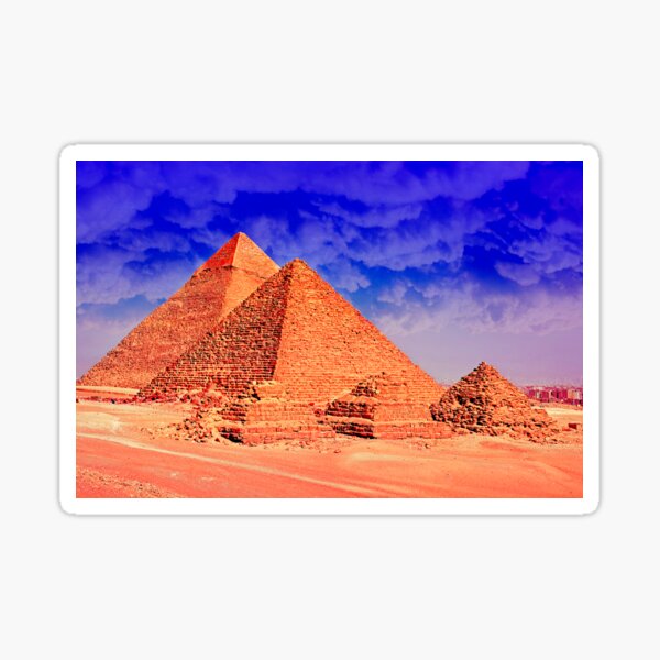 "The pyramids of Giza" Sticker for Sale by ZeZoDesign | Redbubble
