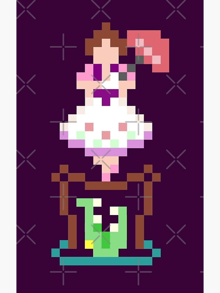 "8-bit Haunted Mansion Tightrope Girl" Art Print by luffans | Redbubble