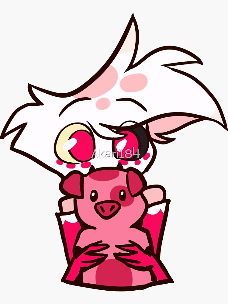 "Cute Angel Dust holding Fat Nuggets" Sticker for Sale by Akari184 ...