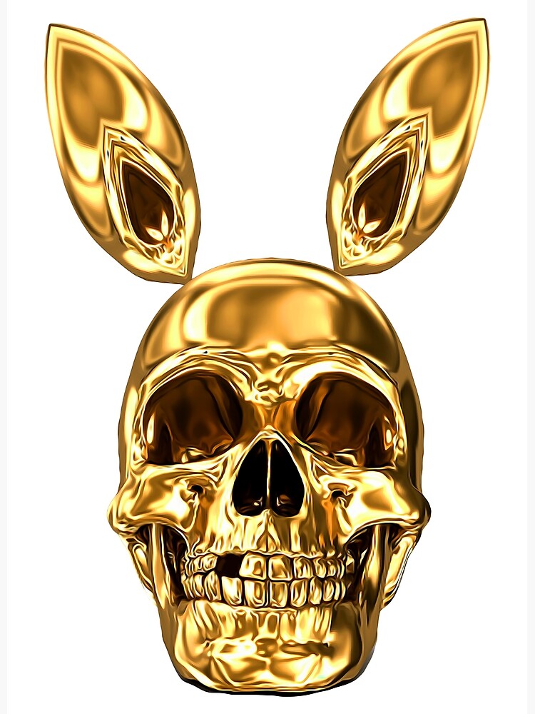 "Golden Magic SKULL Rabbit | Missing Tooth Acid Bunny Skull Psychedelic ...