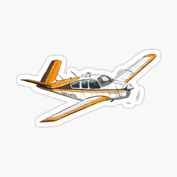 "V Tail Bonanza N9140S" Sticker for Sale by Statepallets | Redbubble