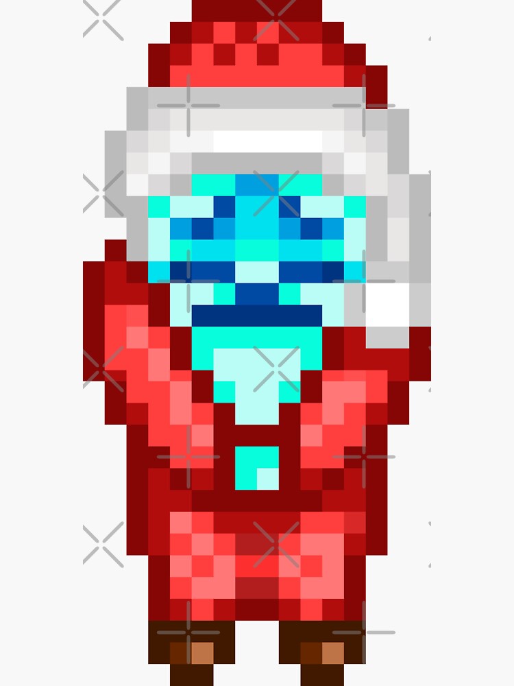 "Stardew Valley Grandpa Santa" Sticker for Sale by aiya-pixels | Redbubble