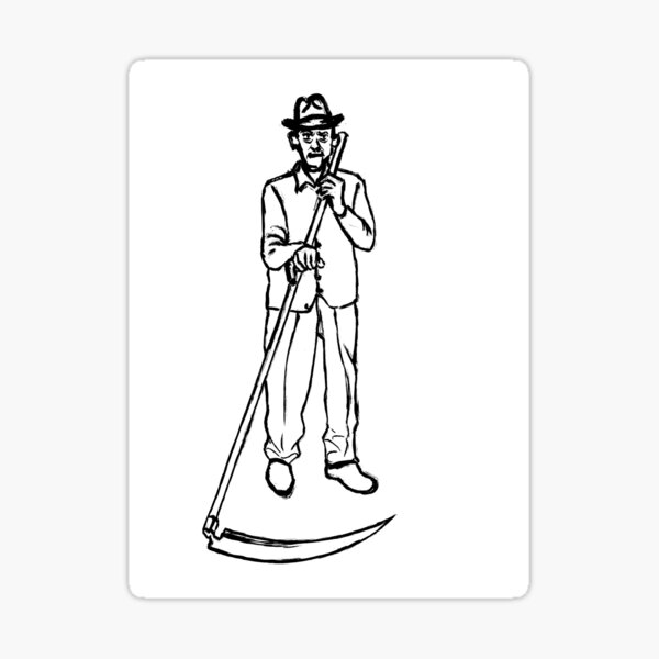 "Reaper, Gangster, Jazzman" Sticker for Sale by KielczykDesign | Redbubble
