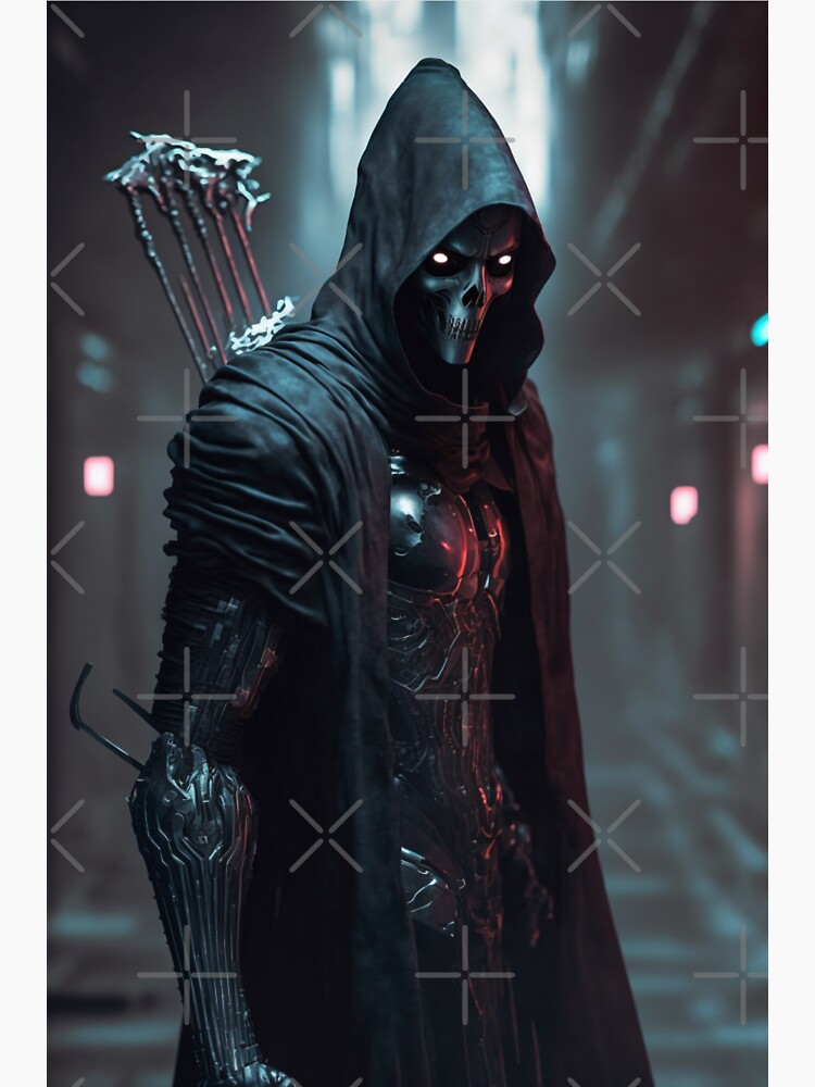 "The Reaper II Cyberpunk Style" Sticker for Sale by letsgetinspired ...