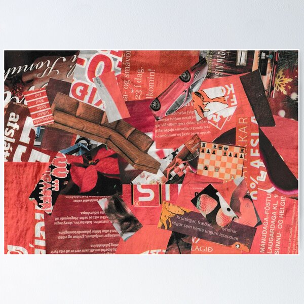"Red Collage" Poster for Sale by Ísabella Ævarsdóttir | Redbubble