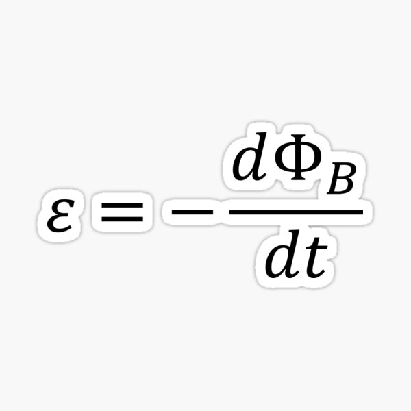 "Faraday Law Of Electromagnetic Induction, physics and engineering" Sticker for Sale by ...
