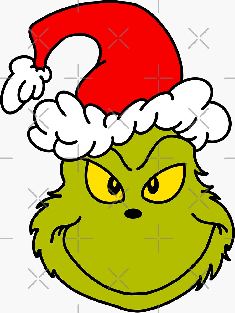 "Merry Grinchmas" Sticker for Sale by MirandaPandaBoo | Redbubble