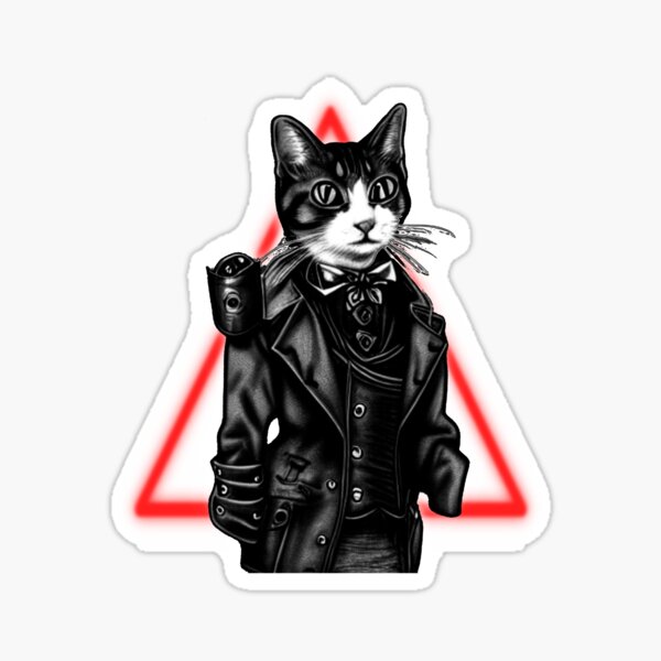 "Steampunk Cat Cartoon" Sticker for Sale by mrtraz | Redbubble