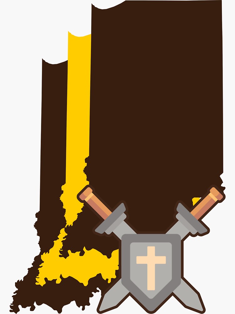 "Indiana Border, Crusaders" Sticker for Sale by LatterDaze | Redbubble