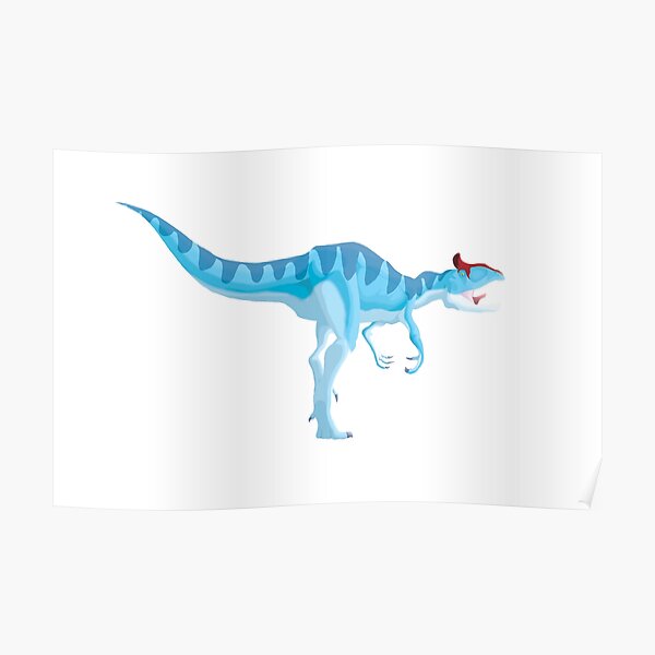 "Ice Blue Cryolophosaurus" Poster by GoldenArchelon | Redbubble