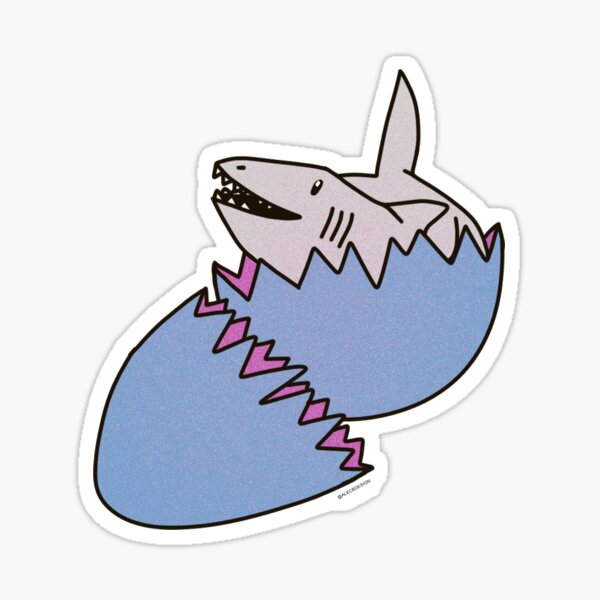 "Cute Trans Shark in Egg" Sticker for Sale by TheGreatAlsbee | Redbubble