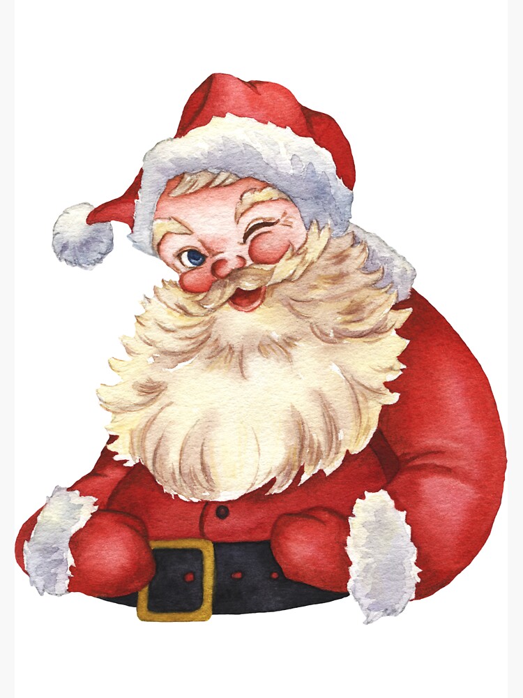 "Winking Santa" Sticker for Sale by AJWorks01 | Redbubble
