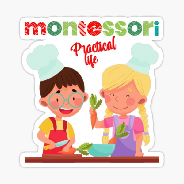 "Practical life, Montessori" Sticker for Sale by TeyMank | Redbubble