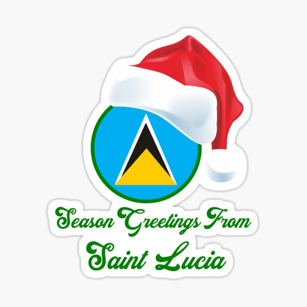 "Season Greetings from Saint Lucia" Sticker for Sale by frexxx | Redbubble