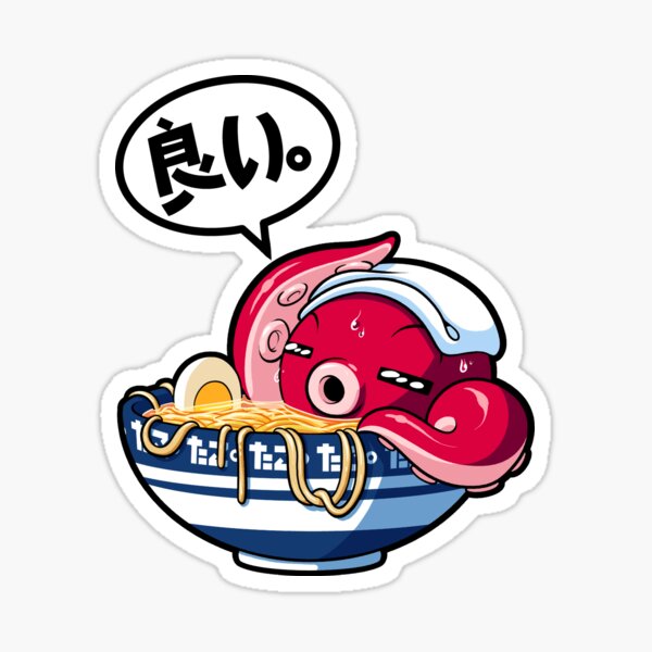 "Octo Ramen" Sticker for Sale by RCaseStuff | Redbubble