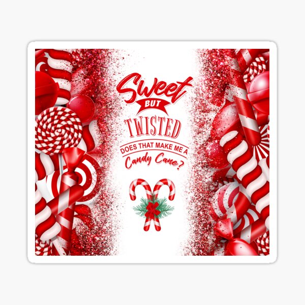 "Candy Cane Design" Sticker for Sale by syredigital | Redbubble