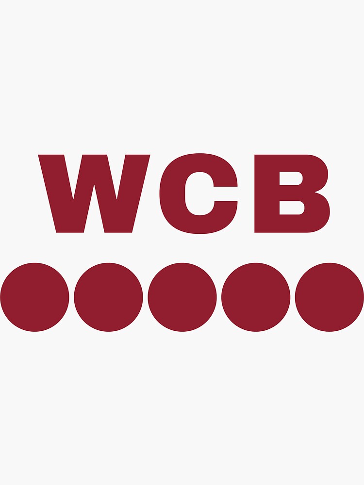 "WCB Initial Logo V2" Sticker for Sale by Loudwrap | Redbubble