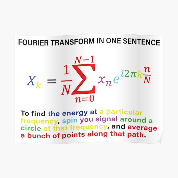 "Fourier Transform Formula" Poster for Sale by ScienceCorner | Redbubble