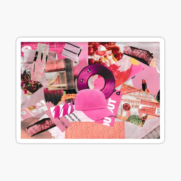 "Pink Collage" Sticker for Sale by IsabellaAevar | Redbubble