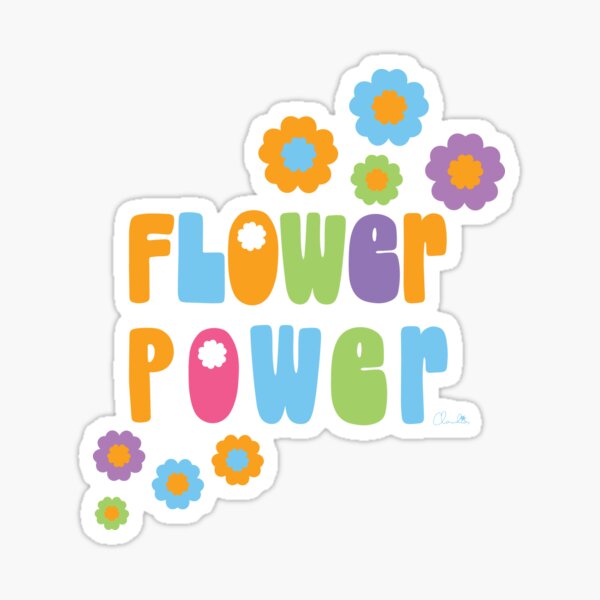 "Multiple Color Flower Power Flowers" Sticker for Sale by ClaudiaFlores ...