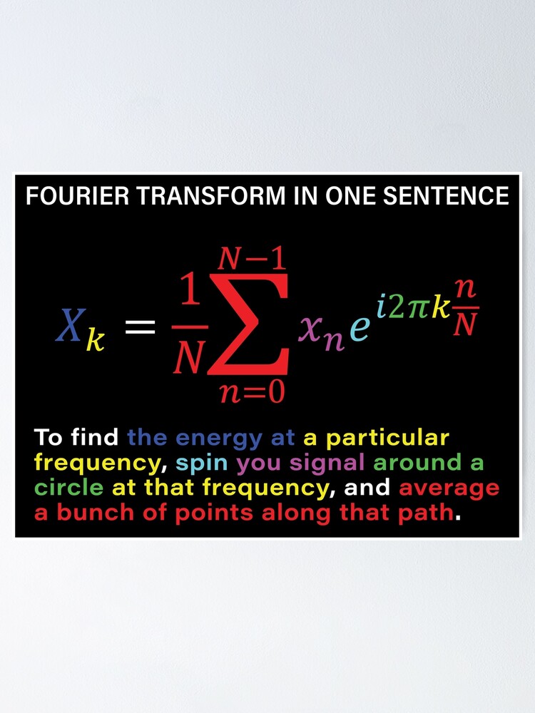 "Fourier Transform Formula" Poster for Sale by ScienceCorner | Redbubble
