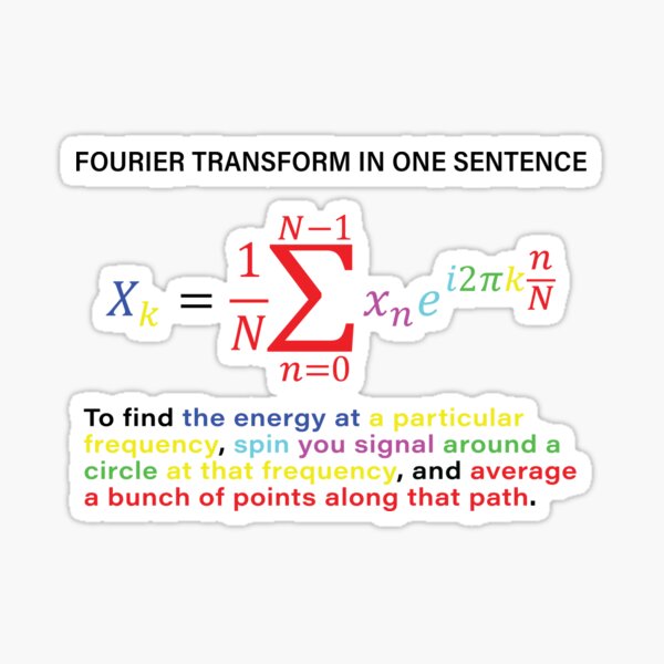 "Fourier Transform Formula" Sticker for Sale by ScienceCorner | Redbubble