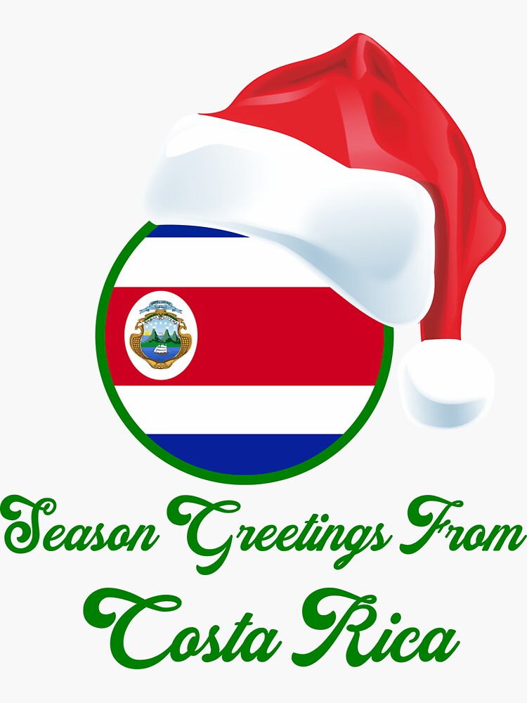 "Season Greetings from Costa Rica" Sticker for Sale by frexxx | Redbubble