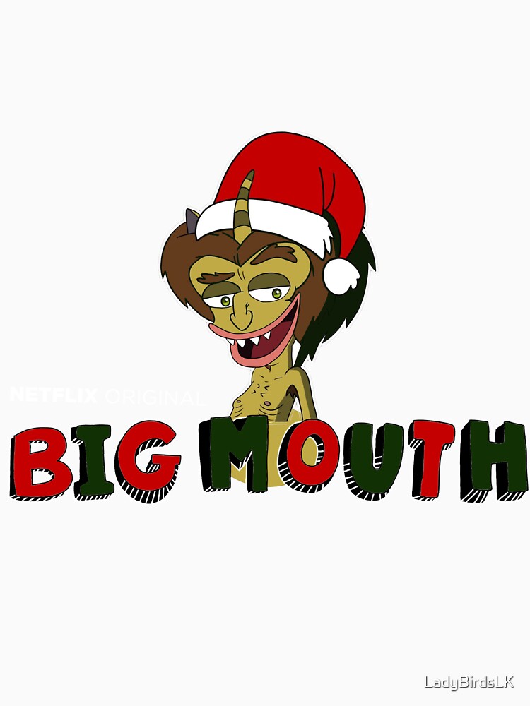 "Big mouth cartoon illustration Christmas" T-shirt for Sale by ...