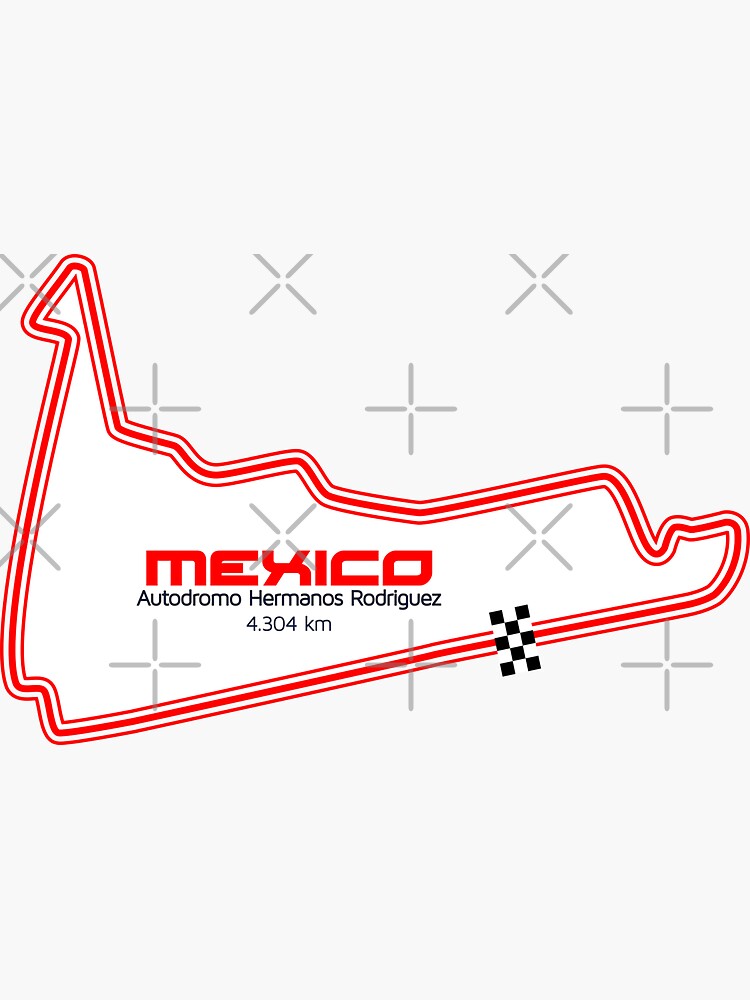 "Mexican F1 Circuit" Sticker for Sale by hotshots-design | Redbubble